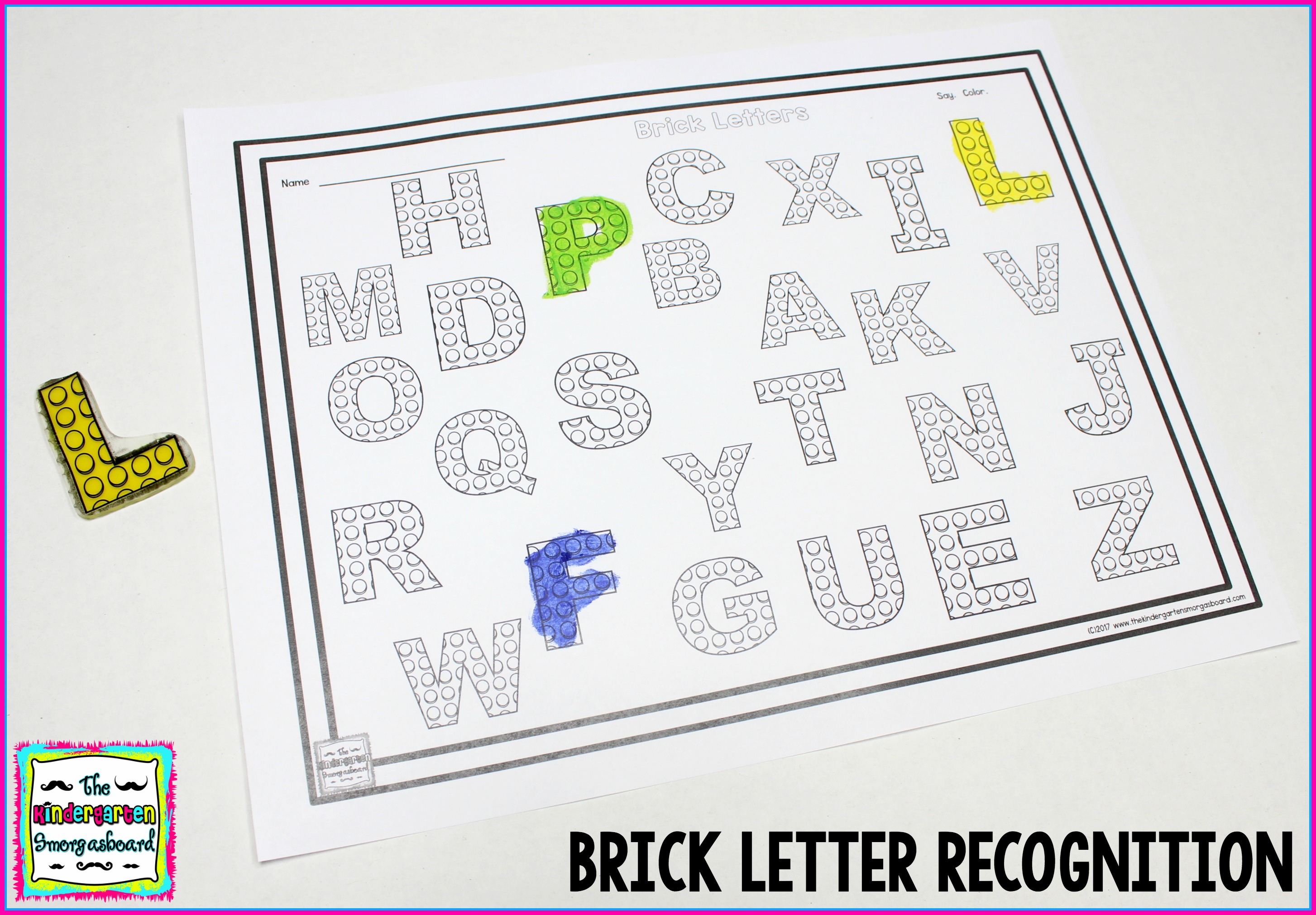 uppercase brick letter recognition – The Kindergarten Smorgasboard