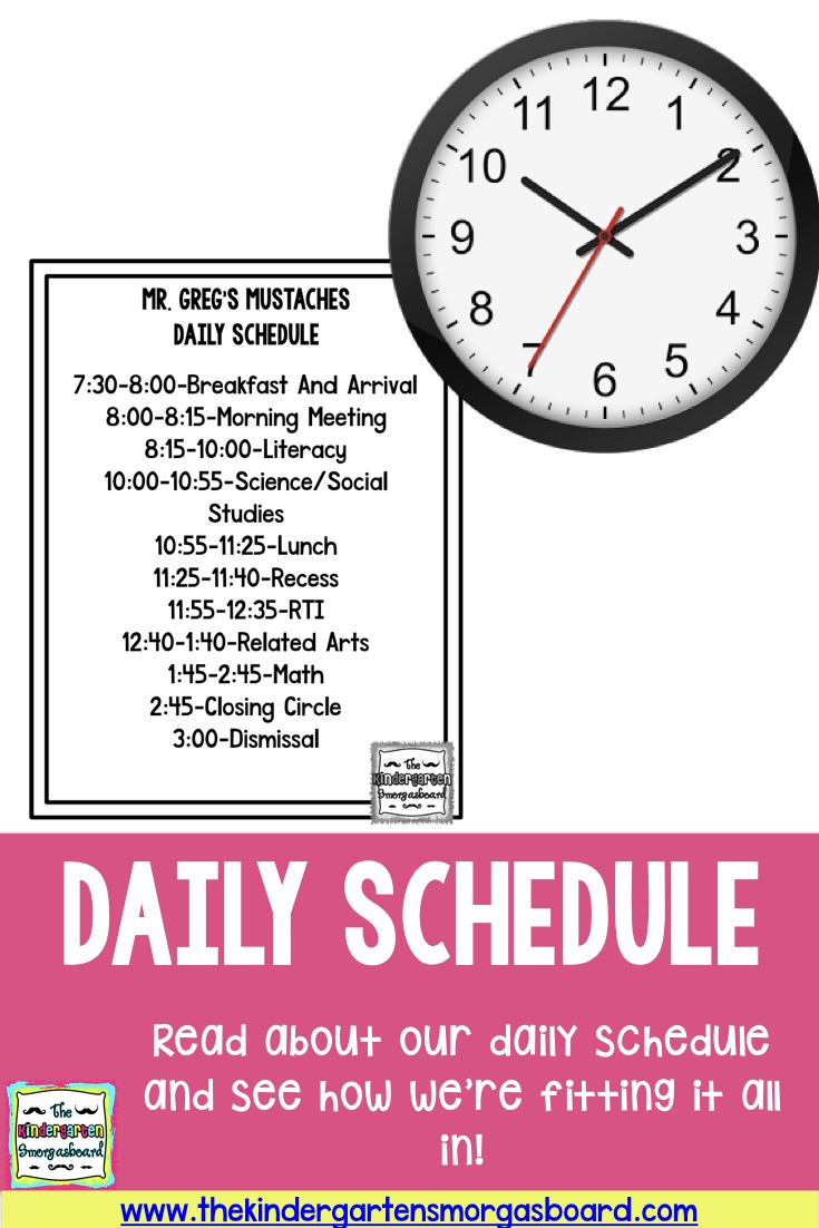 Daily Schedule: Fitting It All In – The Kindergarten Smorgasboard