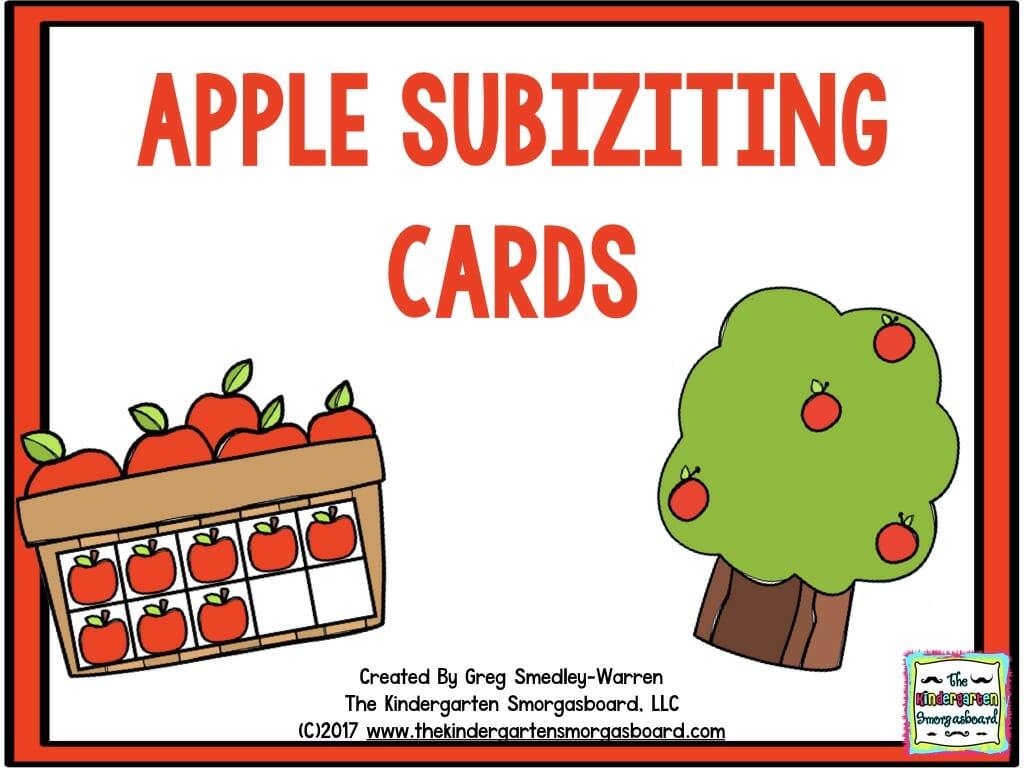 Apple Subitizing FREEBIES! – The Kindergarten Smorgasboard