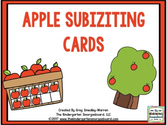 Apple Subitizing FREEBIES! – The Kindergarten Smorgasboard