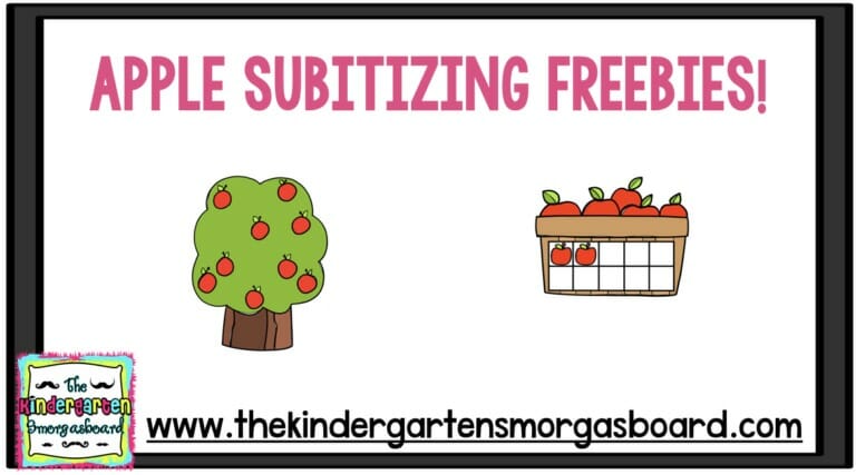 Apple Subitizing FREEBIES! – The Kindergarten Smorgasboard