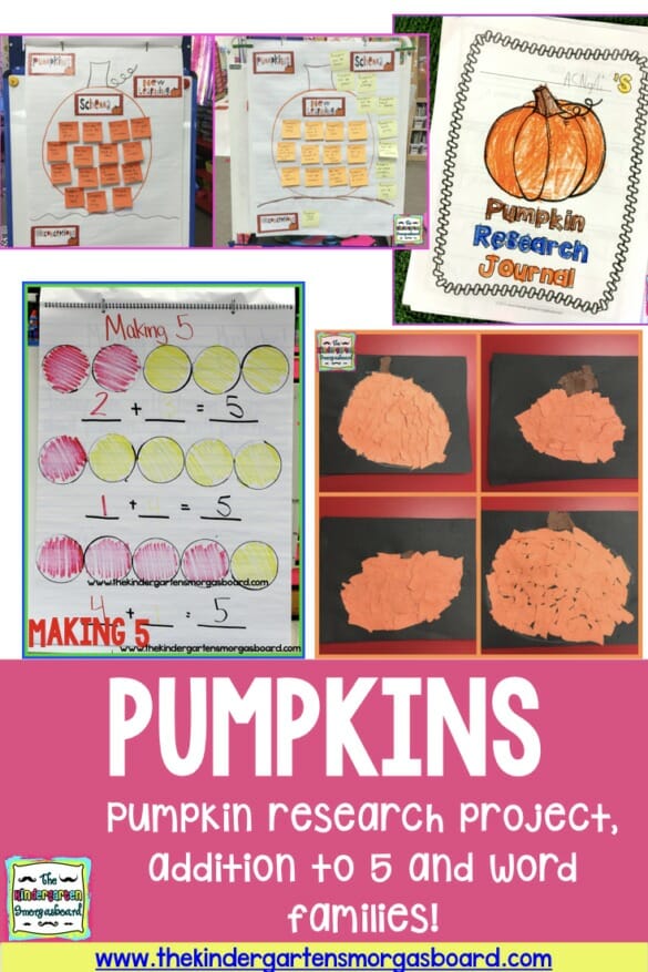 Pumpkin Research Project, Word Families, Addition: Schedulin’ Sunday ...
