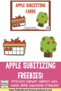 Apple Subitizing FREEBIES! – The Kindergarten Smorgasboard
