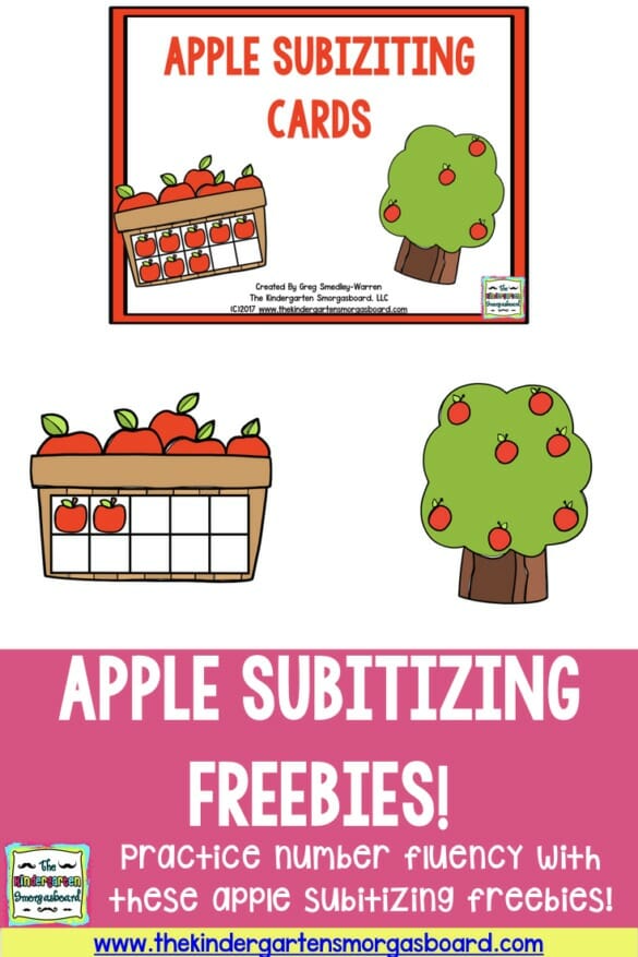 Apple Subitizing FREEBIES! – The Kindergarten Smorgasboard
