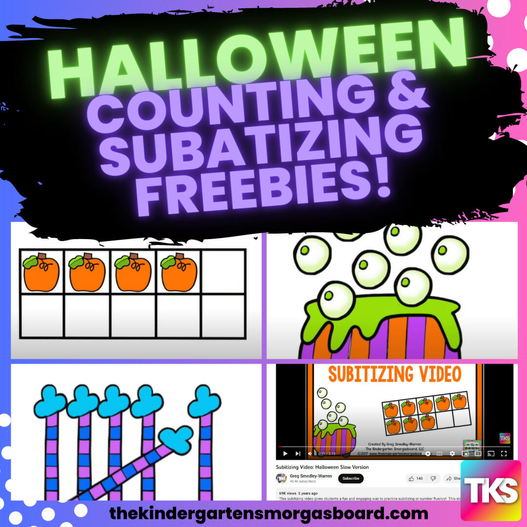 Halloween Counting And Subitizing FREEBIES! | The Kindergarten Smorgasboard