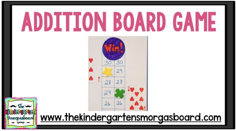 Addition Game Using Playing Cards – The Kindergarten Smorgasboard