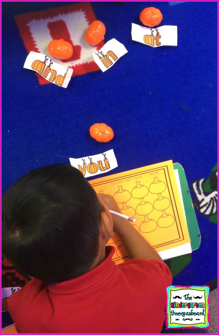 Fall Sight Words – The Kindergarten Smorgasboard