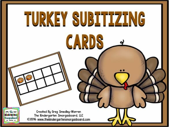 Thanksgiving Subitizing FREEBIES! | The Kindergarten Smorgasboard