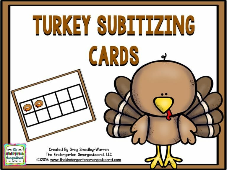 Thanksgiving Subitizing FREEBIES! – The Kindergarten Smorgasboard