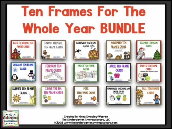 Ten Frames Games Through The Year – The Kindergarten Smorgasboard