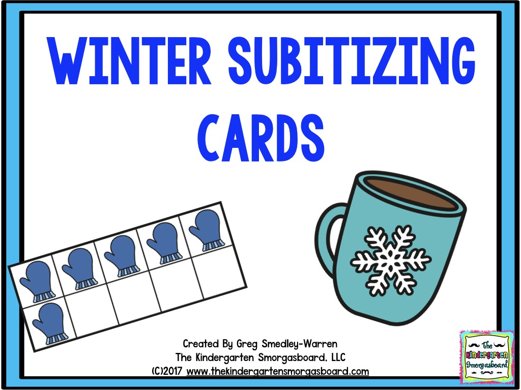 winter subitizing cards.001 – The Kindergarten Smorgasboard
