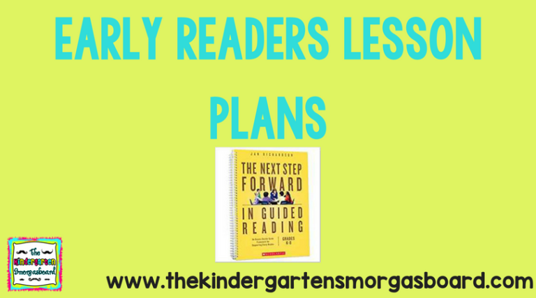 Early Readers Lesson Plans – The Kindergarten Smorgasboard