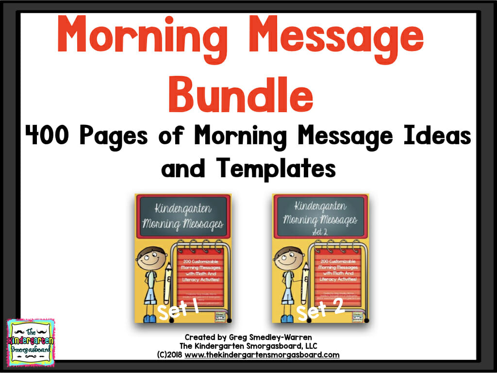 Morning Message Bundle Title Page.001 – The Kindergarten Smorgasboard