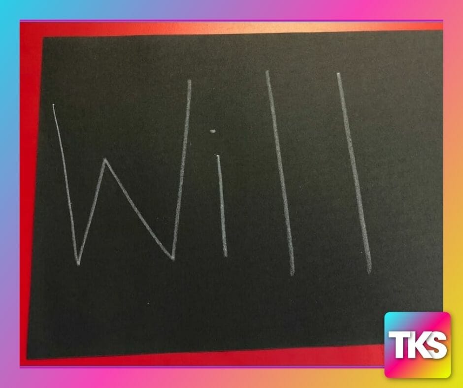 Fine Motor Skills: Torn Paper Names – The Kindergarten Smorgasboard