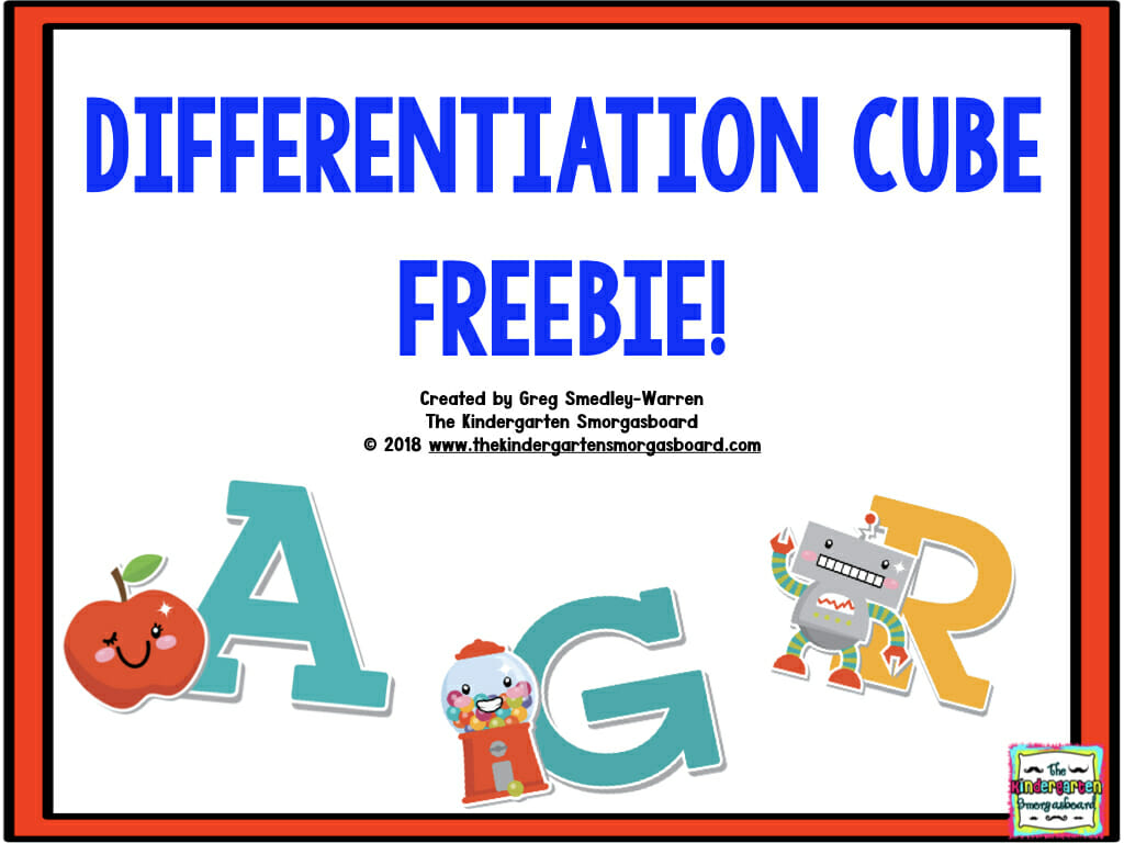 Differentiation Cubes: Beginning Sounds | The Kindergarten Smorgasboard