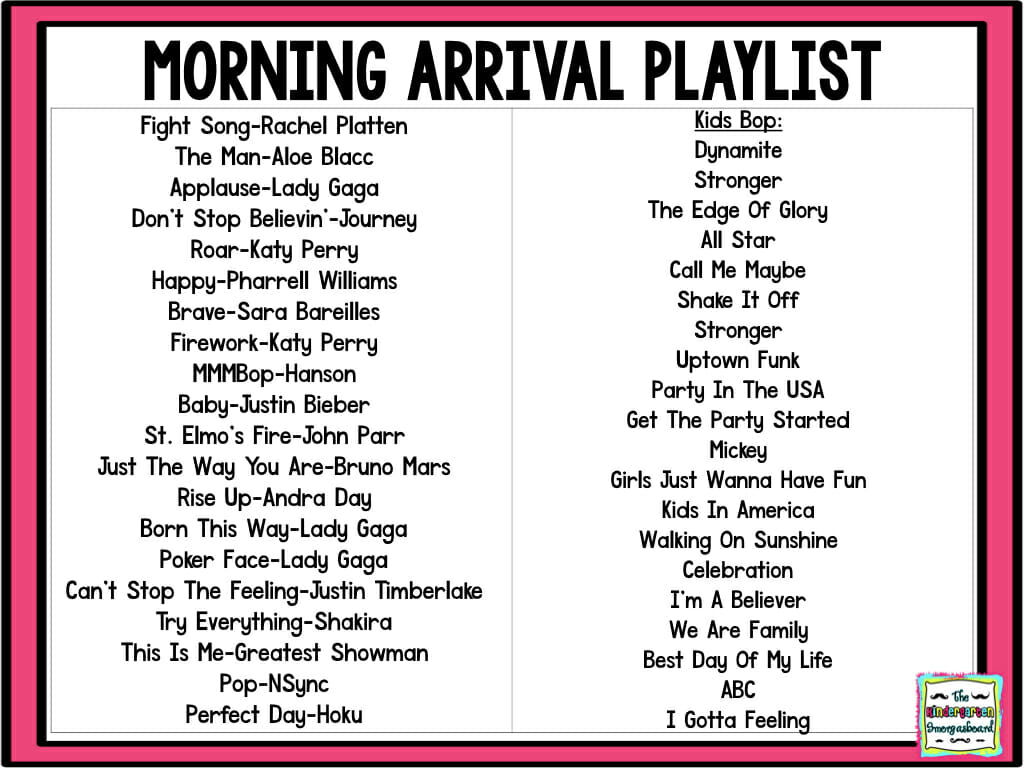Music In The Classroom: Morning Arrival Playlist – The Kindergarten ...