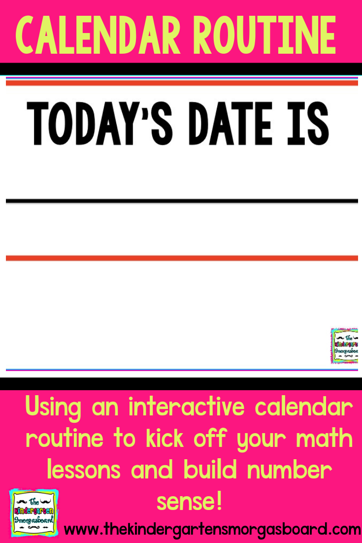 Calendar Routine – The Kindergarten Smorgasboard