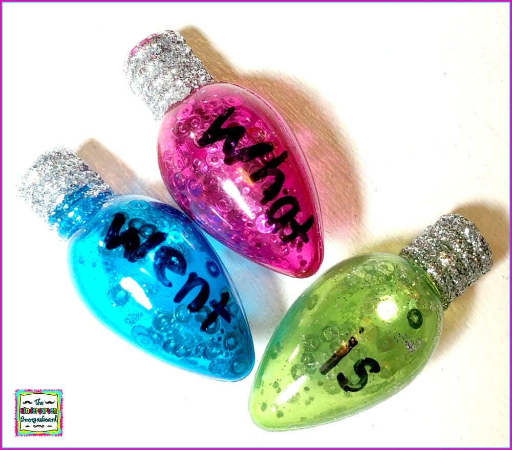 christmas lights sight words – The Kindergarten Smorgasboard