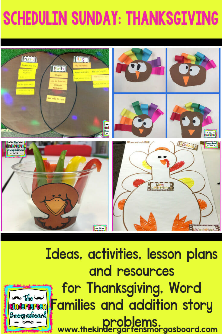 Thanksgiving: Schedulin Sunday – The Kindergarten Smorgasboard