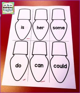 Christmas Sight Words – The Kindergarten Smorgasboard