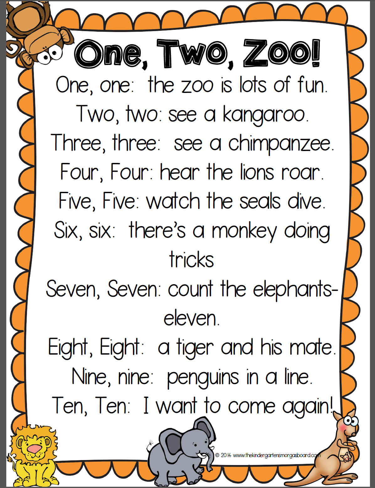 Zoo Animals Activities: Schedulin’ Sunday – The Kindergarten Smorgasboard