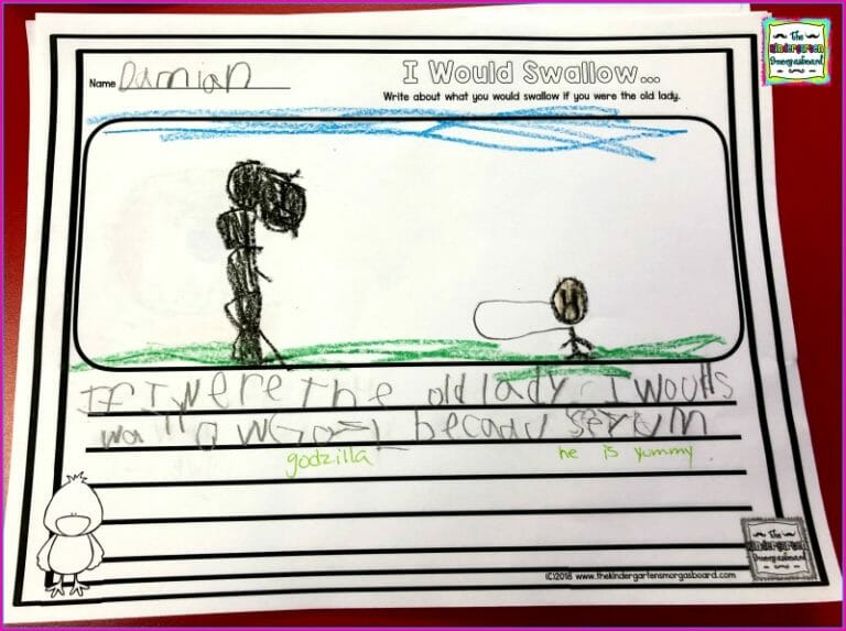 The Old Lady Who Swallowed A Chick: Read It Up! | The Kindergarten ...