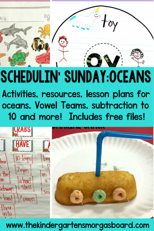 Ocean Animals: Schedulin Sunday – The Kindergarten Smorgasboard