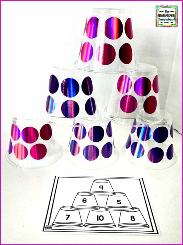 Subitizing Cards And Cups – The Kindergarten Smorgasboard