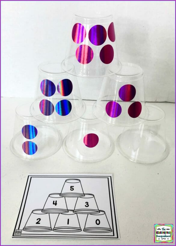 Subitizing Cards And Cups – The Kindergarten Smorgasboard