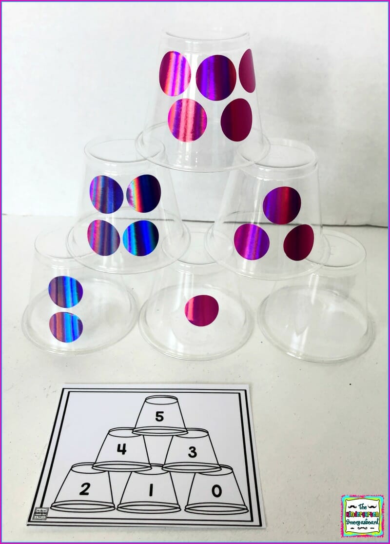 Subitizing Cards And Cups – The Kindergarten Smorgasboard
