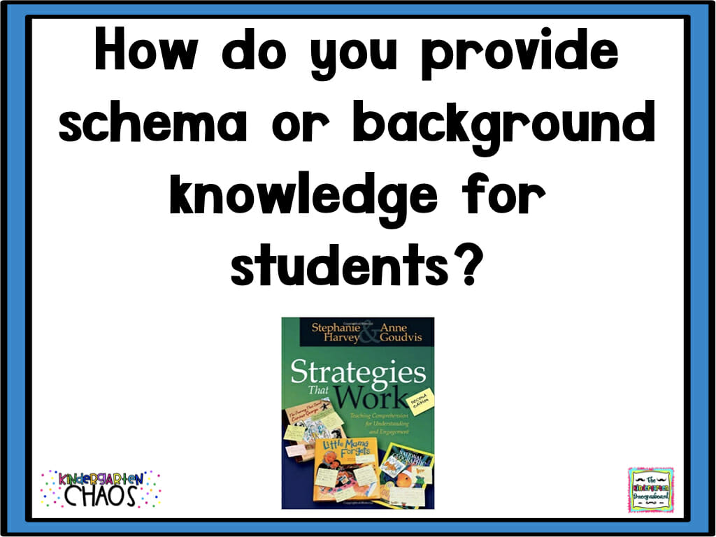 Background Knowledge Activities – The Kindergarten Smorgasboard