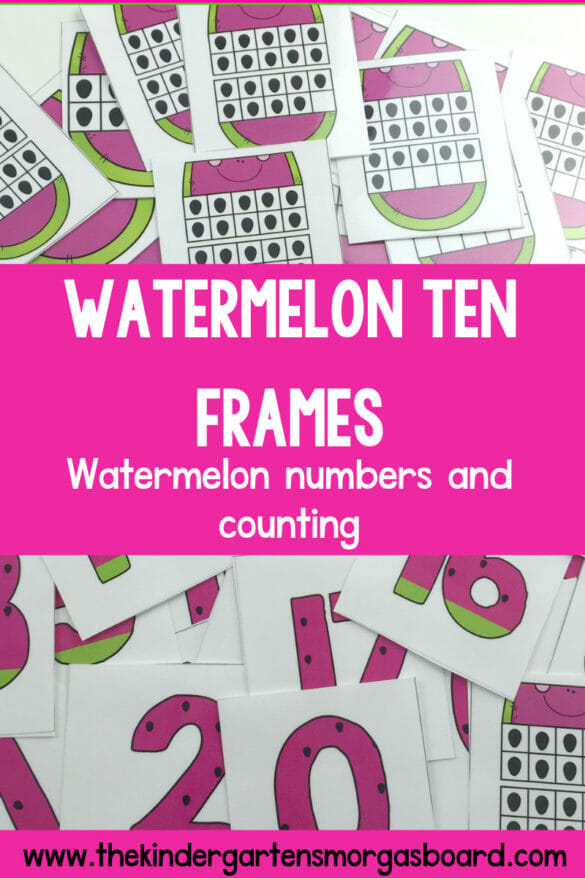 Watermelon Kindergarten Activities: Ten Frames FREEBIE! – The ...