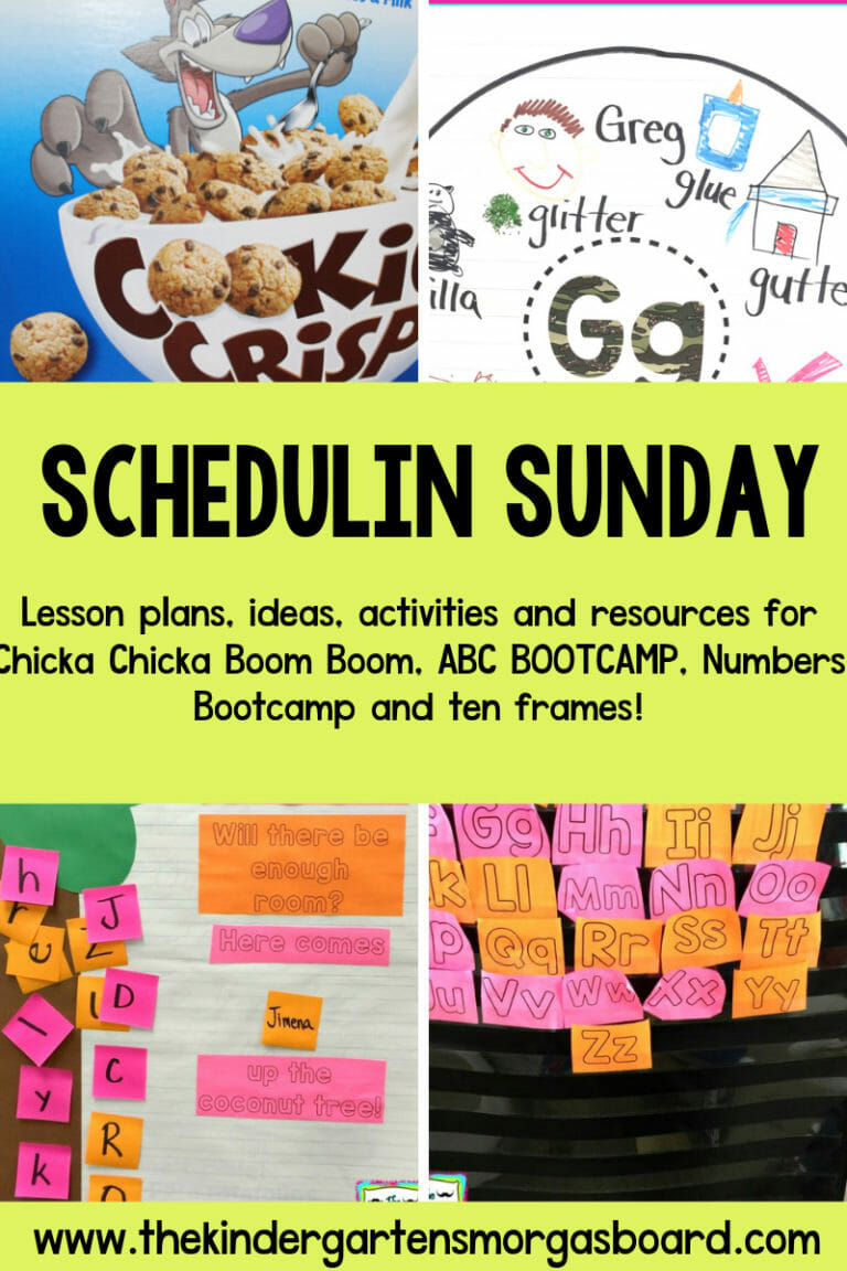 Chicka Chicka Boom Boom: Schedulin Sunday – The Kindergarten Smorgasboard