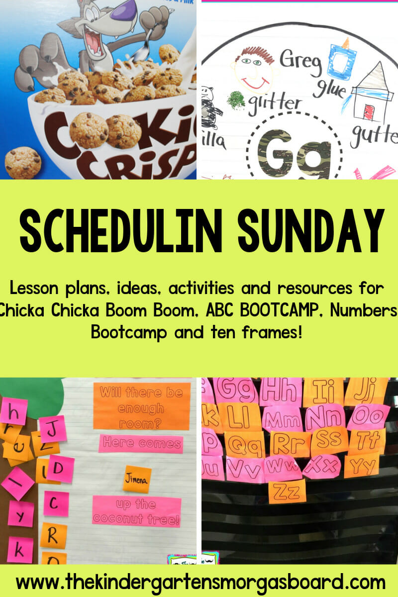 Chicka Chicka Boom Boom: Schedulin Sunday – The Kindergarten Smorgasboard
