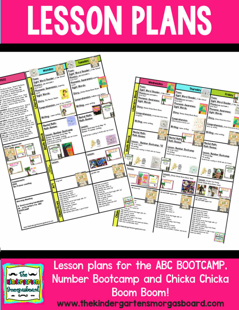 Chicka Chicka Boom Boom: Schedulin Sunday – The Kindergarten Smorgasboard