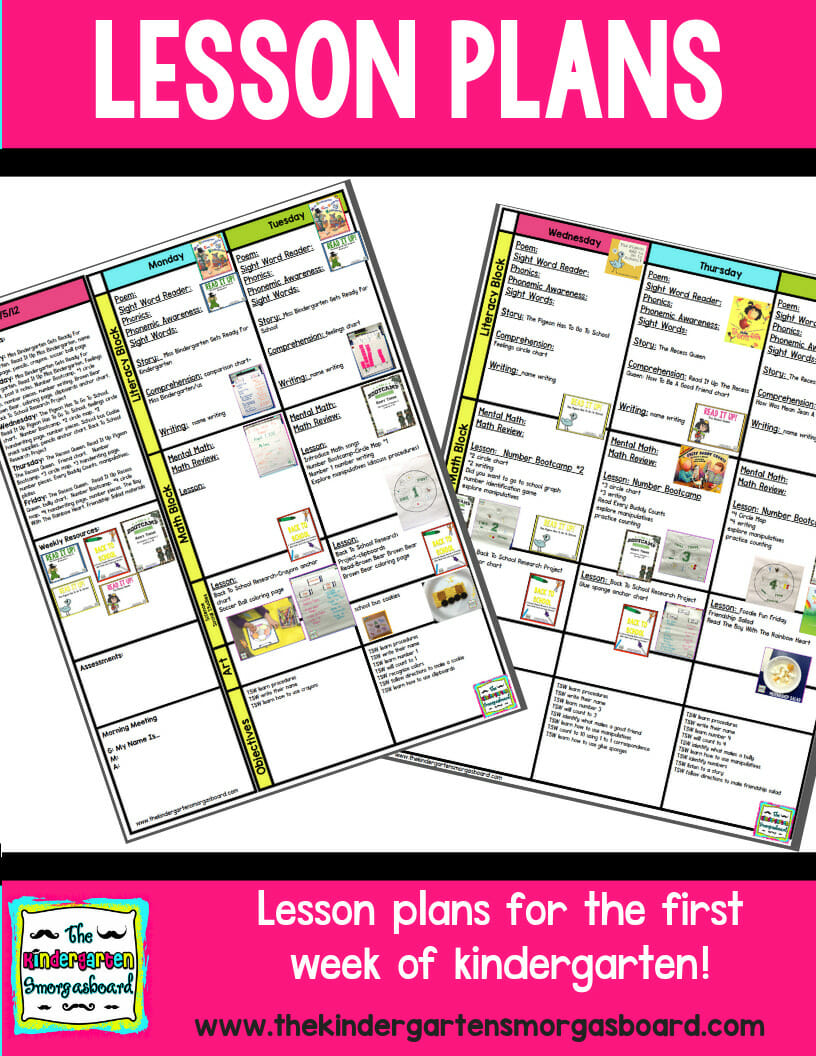 First Week Activities: Schedulin' Sunday | The Kindergarten Smorgasboard