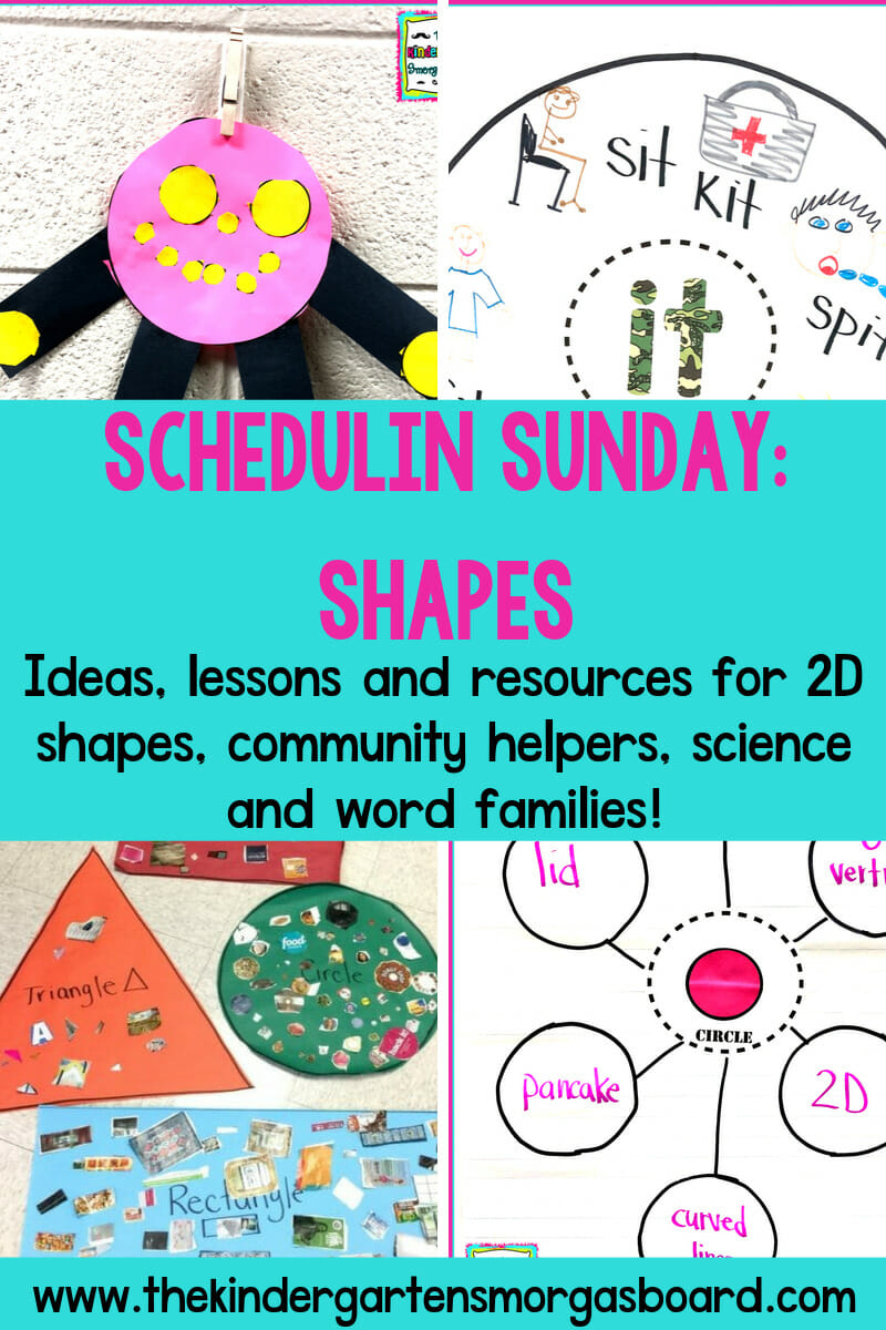 2D Shapes: Schedulin Sunday – The Kindergarten Smorgasboard