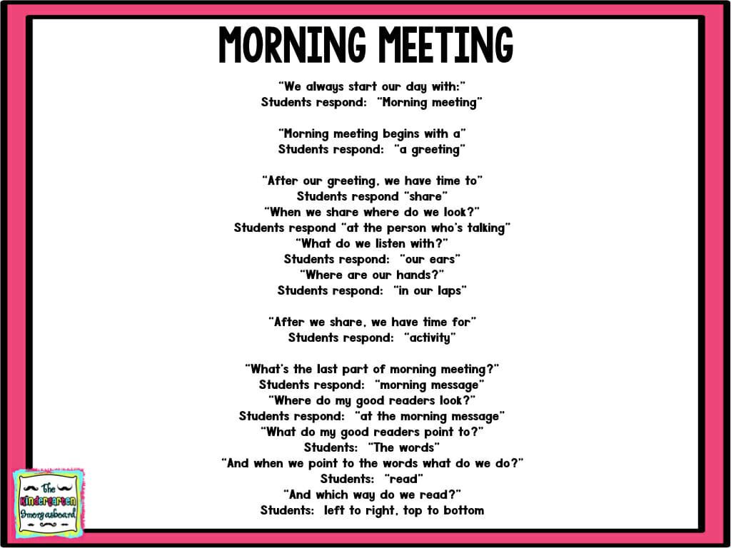 Classroom Questions – The Kindergarten Smorgasboard