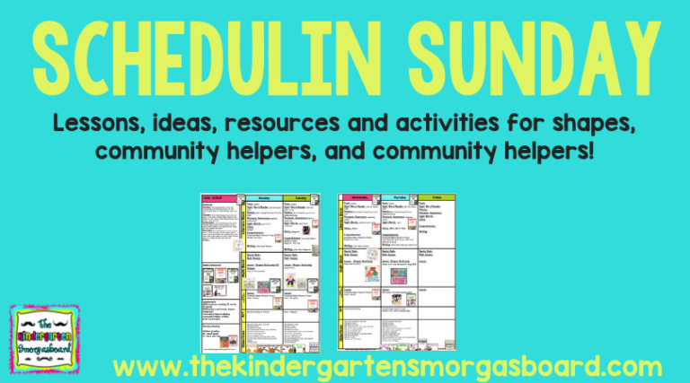 2D Shapes: Schedulin Sunday – The Kindergarten Smorgasboard