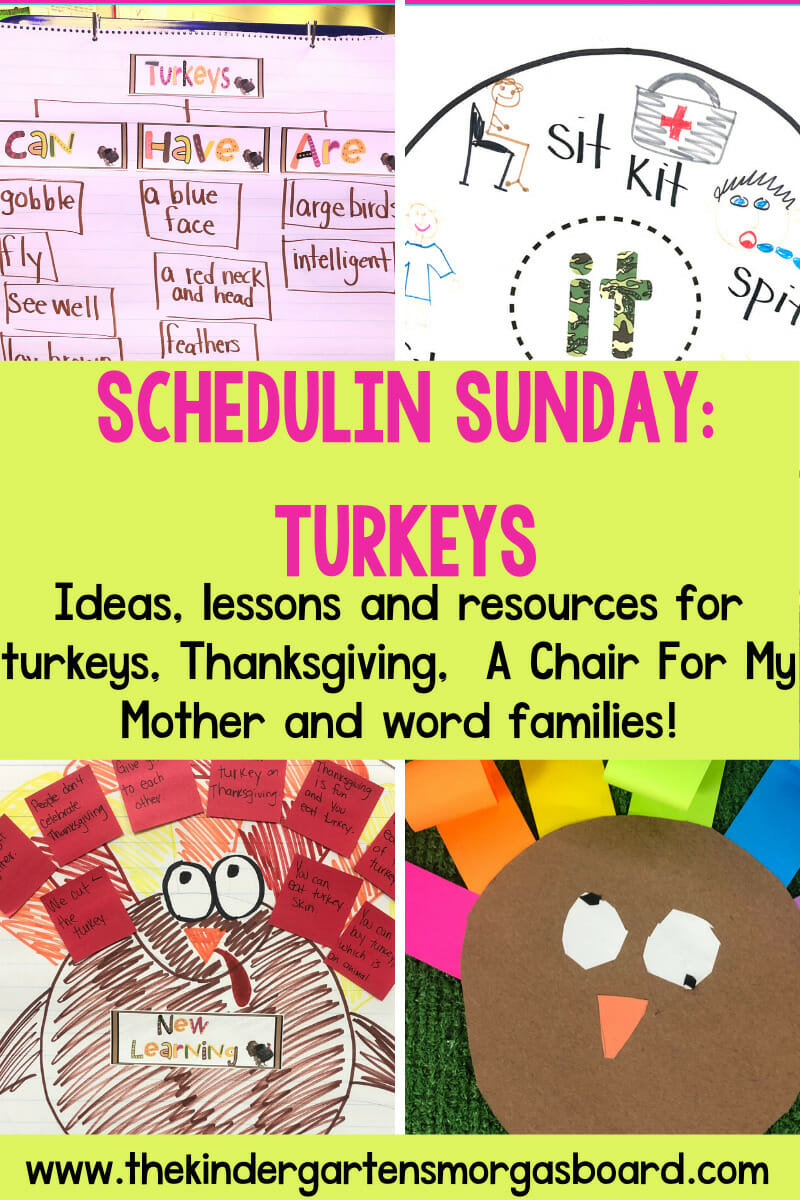 Turkeys: Schedulin’ Sunday – The Kindergarten Smorgasboard