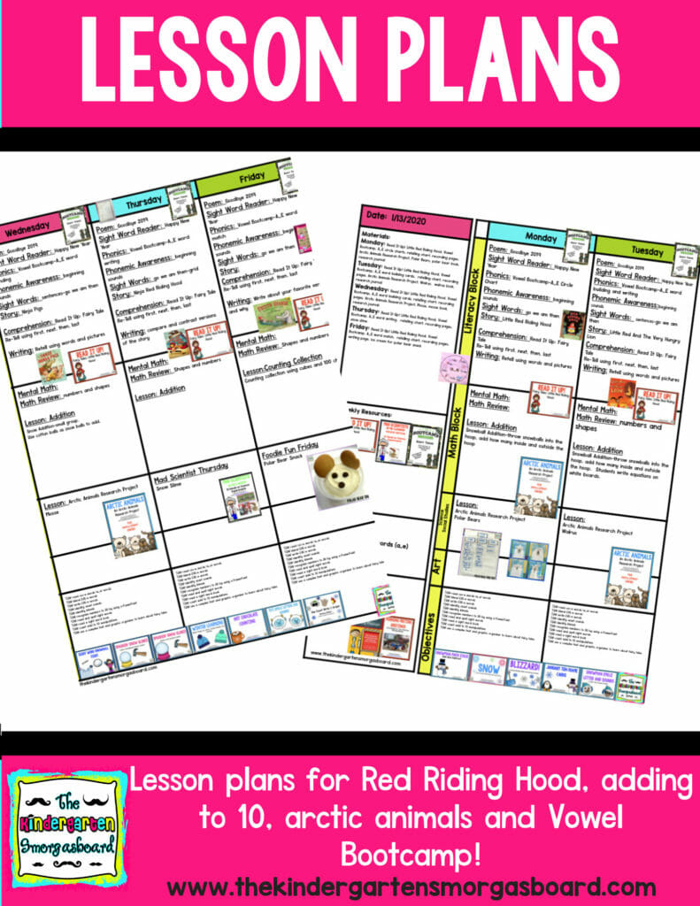 Red Riding Hood: Schedulin Sunday – The Kindergarten Smorgasboard