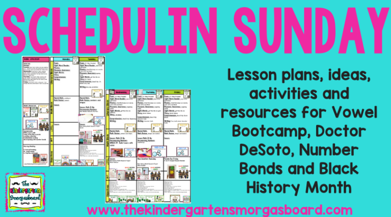 Doctor DeSoto: Schedulin Sunday – The Kindergarten Smorgasboard