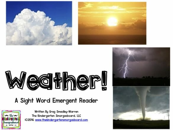 Weather Activities: Schedulin Sunday – The Kindergarten Smorgasboard