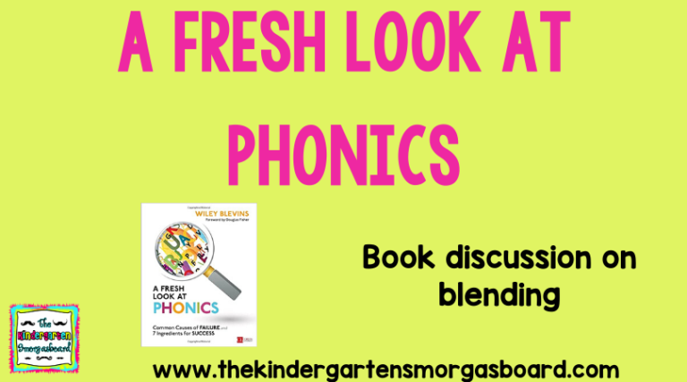 Phonics: Blending – The Kindergarten Smorgasboard