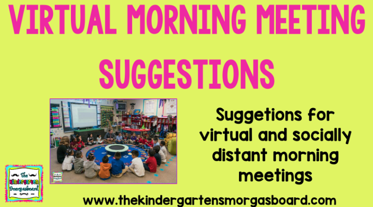Virtual Morning Meeting Suggestions – The Kindergarten Smorgasboard