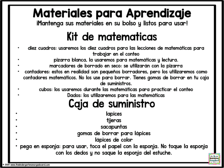 Virtual Learning Supply Kit – The Kindergarten Smorgasboard