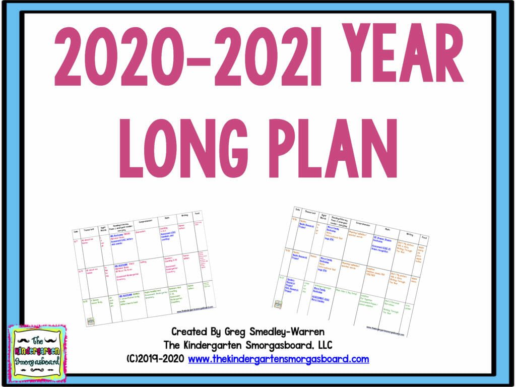 The First Virtual Week: Schedulin’ Sunday – The Kindergarten Smorgasboard