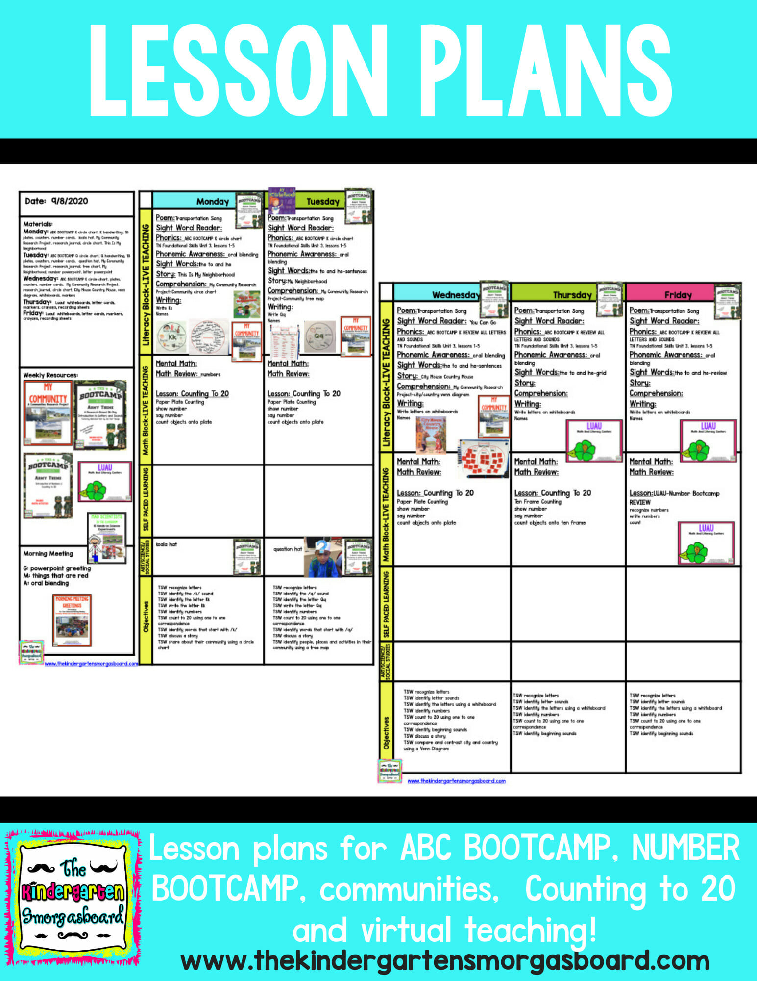Schedulin Sunday: My Community – The Kindergarten Smorgasboard