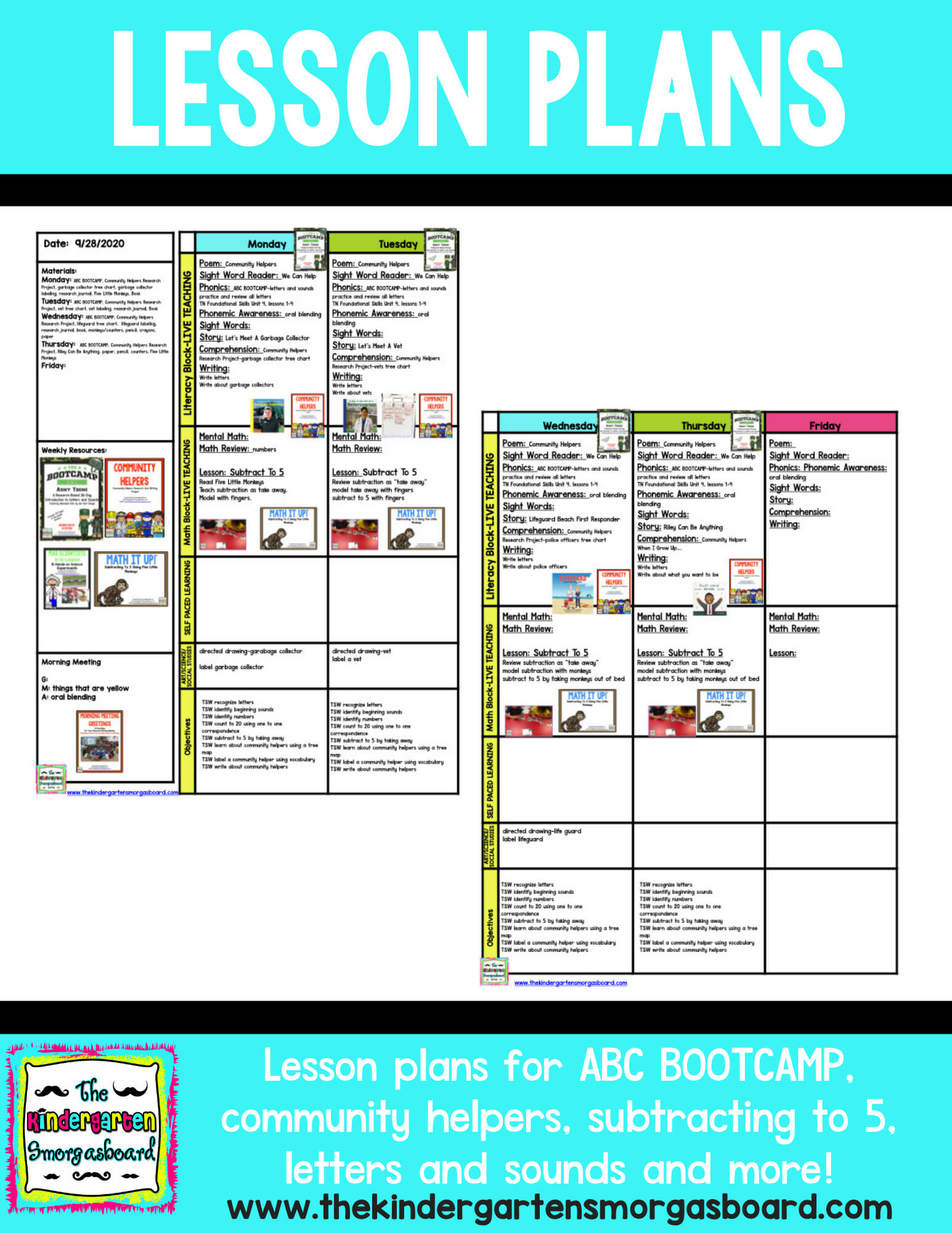 Schedulin Sunday: Introducing Subtraction – The Kindergarten Smorgasboard