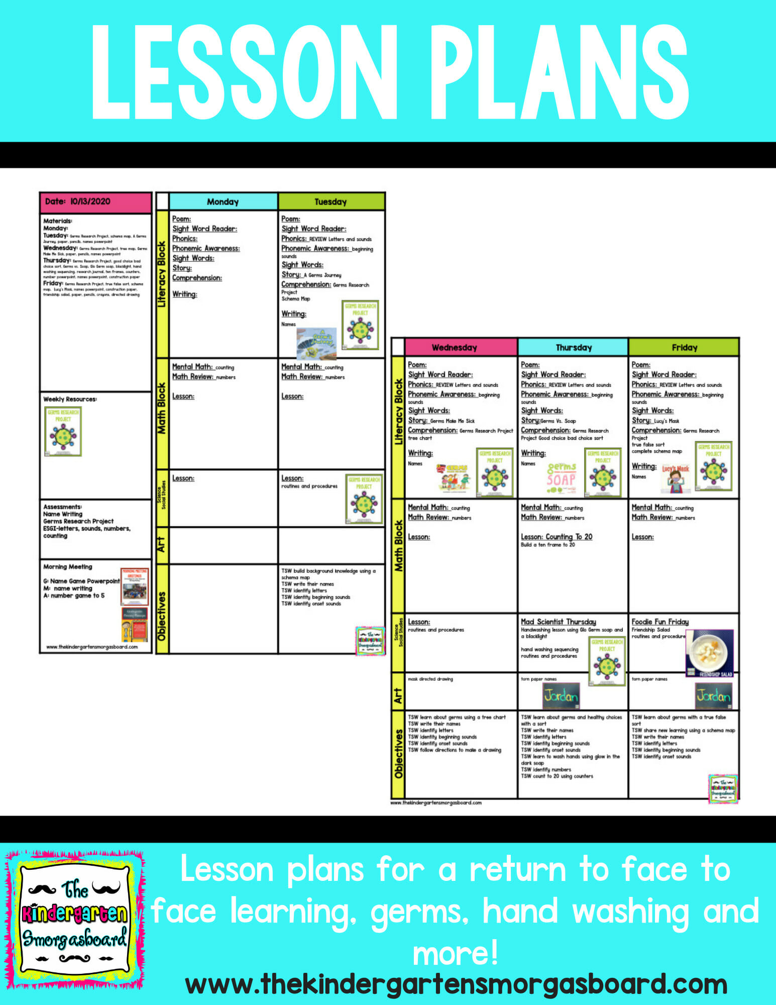 Schedulin Sunday: Germs – The Kindergarten Smorgasboard